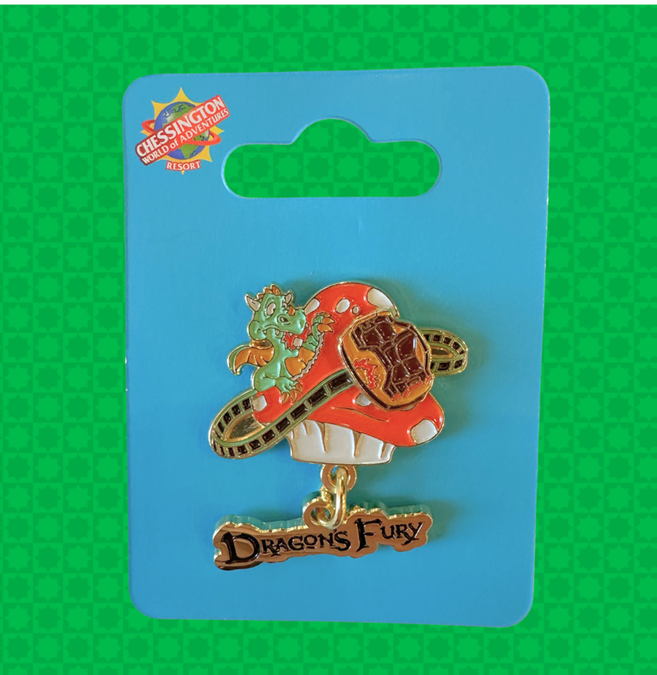 Dragons Fury Charm Pin Badge 2025 – Chessington World of Adventures Resort