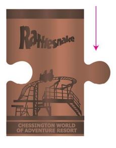 Rattlesnake Metallic Puzzle Magnet – Chessington World of Adventures Resort