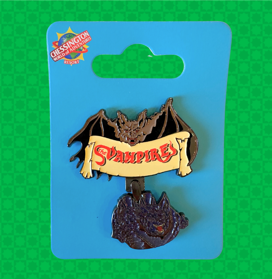 Vampire Retro Pin Badge 2025 – Chessington World of Adventures Resort